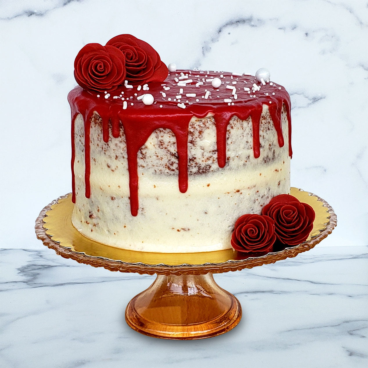 Red Rose DripCake » Lezat Cakes